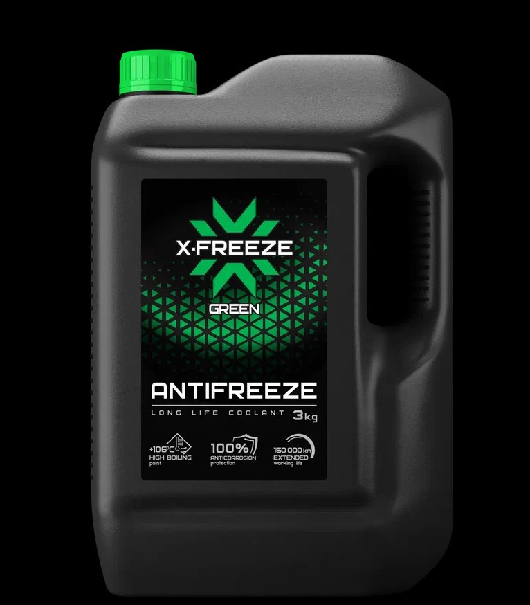 Антифриз X-FREEZE Green, G11 FELIX в п/э кан. 3кг (4шт) Акция