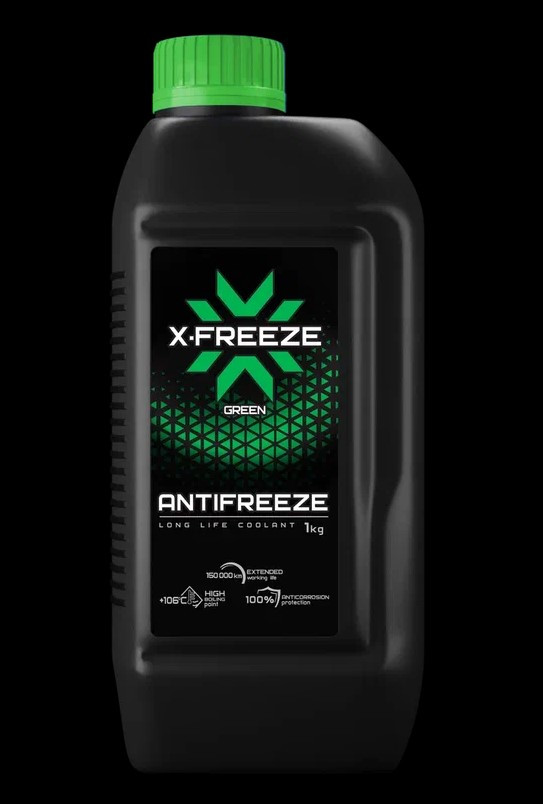 Антифриз X-FREEZE Green, G11 FELIX в п/э бут.1кг (15шт)